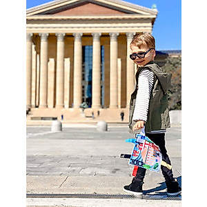 Baby Jack & Co 8x8” Learning Lovey Philadelphia Pennsylvania Tag Toys for Babies - Baby Crinkle Toys - Soft & Safe - Learn USA Cities and Shapes - Ideal Baby Toy & Gift BPA Free w/Stroller Clip