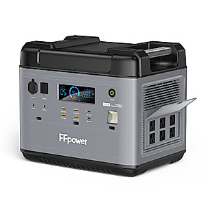 FFpower P2001 Solar Generator, 2000Wh Power Station with LiFePO4 Batteries, 6 2000W AC Outlets, UPS Backup, Bi-directional Portable Power Station for Home Power Outage, Outdoor Camping RV
