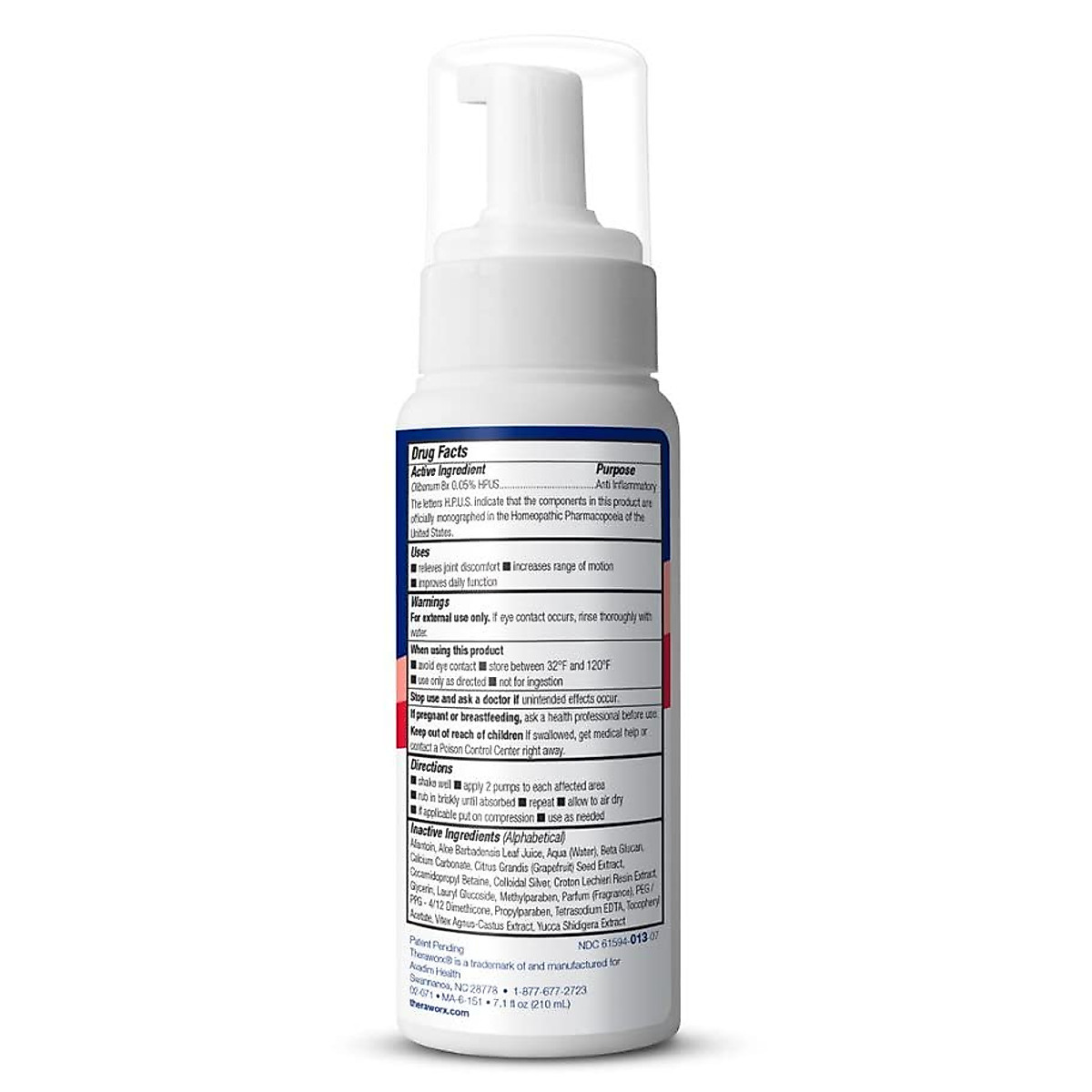 Theraworx Fast-Acting Joint Relief Foam Joint Discomfort & Inflammation Relief - 7.1 oz - 1 Count