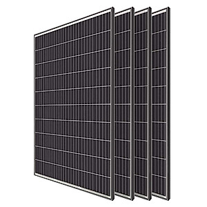Renogy 4pcs Solar Panel Kit 320W 24V Monocrystalline On/Off Grid for RV Boat Shed Farm Home House Rooftop Residential Commercial House，4 Pieces