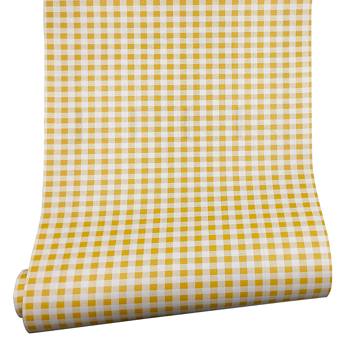 Yifasy Shelf Liner Yellow Grids Self-Adhesive Drawer Shelving Paper Line Study Desk Storage Cabinets 118x17.7 Inch