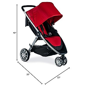 Britax B-Lively Lightweight Stroller, Cardinal
