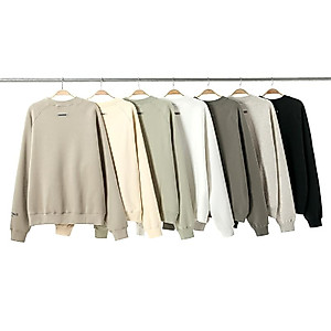 THE DINWEI NICE Hoodie Hip Hop Hoodie ess Fear of GodHoodies Casual Sweatshirt Pullover Sportswear Essentials hoodie Unisex Crewneck Fashion(BLACK,S)