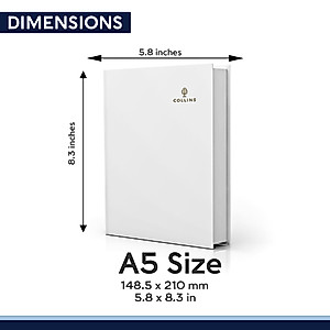 Collins Essential 2024 Daily Planner With Appointments - Recycled Paper - Daily Calendar 2024 Page A Day Diary & Appointment Book - Business, Academic and Personal 2024 Planner (A5 Size, Red)