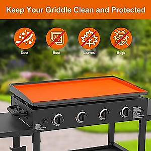 Silicone Griddle Mat for Blackstone 36 Inch Griddle, Heavy Duty Food Grade Silicone Mat, Protect Griddle from Rodents, Insects, Debris, and Rust(2 Brushes Included)