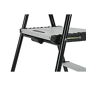 COSCO Three Step Folding Step Stool with Rubber Hand Grip