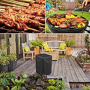 iCOVER Electric Smoker Cover for Masterbuilt, Charbroil, Dyna Glo and More 30-Inch Vertical Smoker 18.5 L x 17.5 W x 33 H, Durable & Waterproof