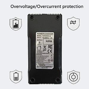 Abakoo 54.6V 4A Power Adapter for 48V 13S Lithium Battery Charger with 3-Pin XLR Connector