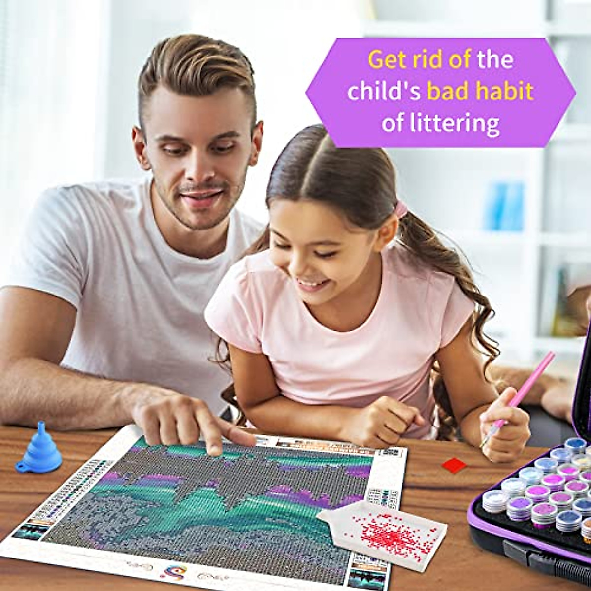 60 Slots Diamond Painting Storage Containers Upgraded Accessories and Tools Pen Tray, Diamond Painting Tools Organizer, Shockproof Diamond Art Storage Case, Jewelry Beads Storage Box