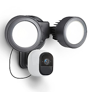 Wasserstein 3-in-1 Wired Floodlight, Charger and Mount Compatible with Arlo Pro & Arlo Pro 2 Only - 2000 Lumens Powerful Floodlight (Black) (Arlo Pro/Pro 2 NOT Included)