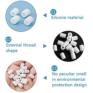 OCEANTREE Cord Locks for Mask, Elastic Adjuster Silicone Cord Stopper No Slip Earloop Toggles for Drawstring Buckle Clasp