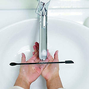 6 Pieces Silicone Spatula Set Mini Thin Jar Scraper Small Rubber Spatula for Makeup Beauty Products Tiny Spatulas Lotion Stirrer Kitchen Bottles Cosmetic Bottles (Red + Black)