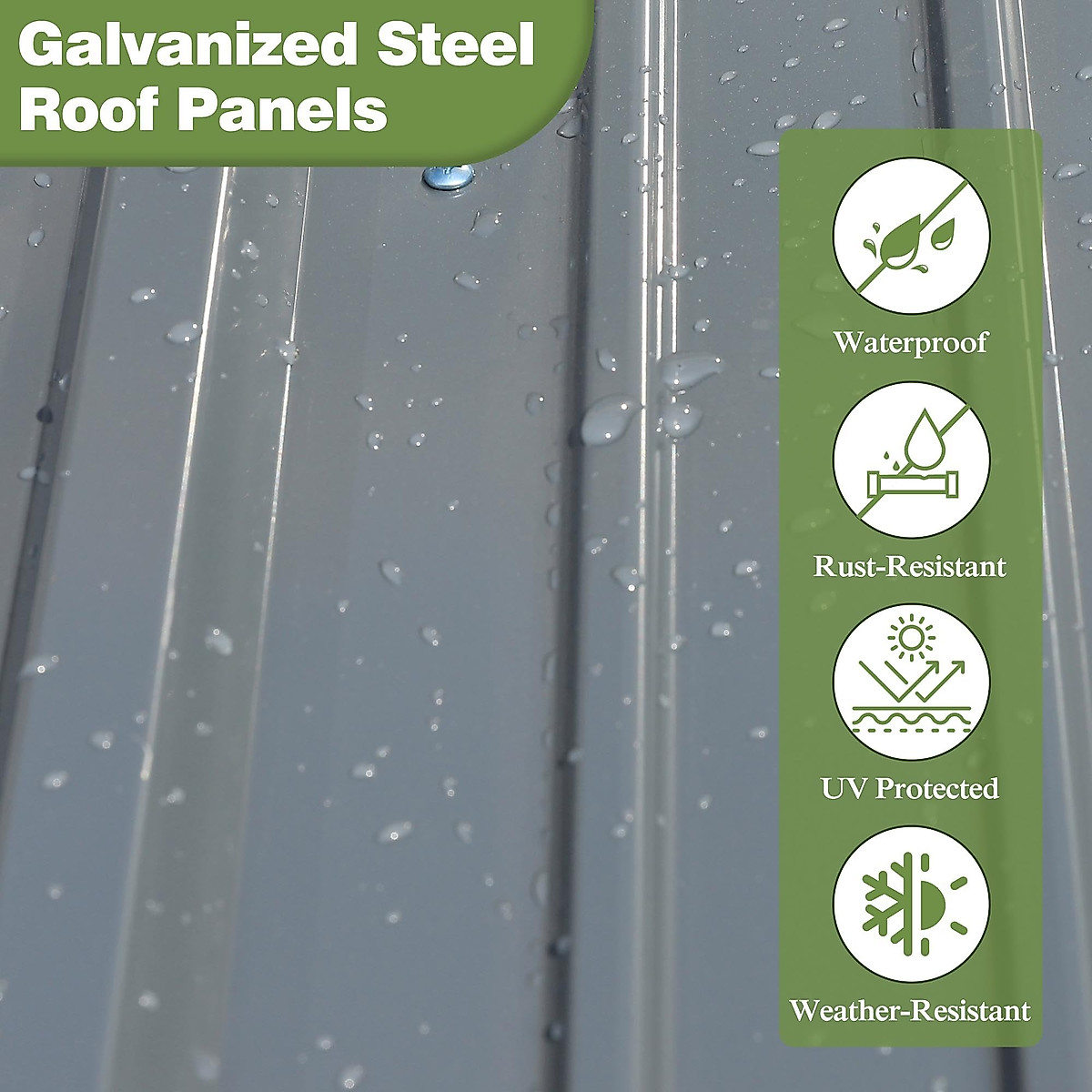 MUPATER 12 ft x 9 ft Outdoor Wood Shed with Metal Roof, Lean-to Storage shed Garden Furniture Tools with Lockable Door and Vents for Garden, Patio