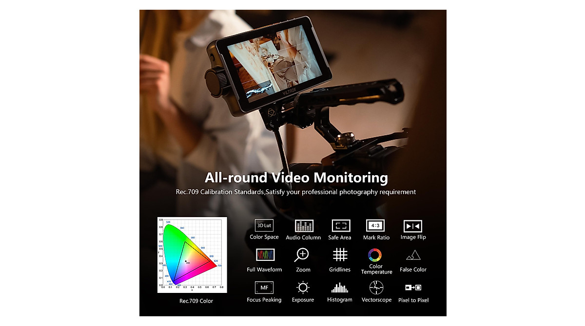 VILTROX DC-550 Touch Screen DSLR Camera Field Monitor 1200 Nits High ...