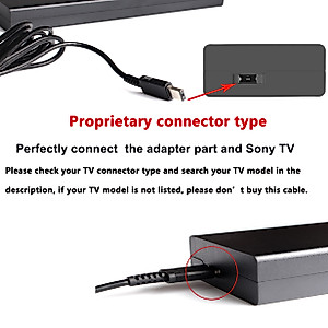JUYOON Sync Data Charging Cable for Sony 55X9400E 65X9400E 65X900E 65X905E 65X930D 75X900E 75X900E 65X930E XBR-65X900E XBR-55X930E Smart LED TV ACDP-240E01 ACDP-240E02 Adapter