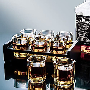 Vivimee 30 Pack Heavy Base Shot Glasses Bulk, 2.2 oz Square Shot Glasses Set, Clear Espresso Shot Glass, Small Whiskey Shot Glasses for Vodka, Whiskey, Tequila, Espressos, Spirits & Liquors