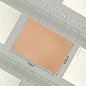 Gersoniel 24 Pack A4 Kraft Notebooks Kraft Brown Cover Lined Notebooks A4 Size Memo Diary Subject Notebooks Planner with Lined Paper 72 Pages, 8.5 x 11 Inch, for Travelers, Students, Office