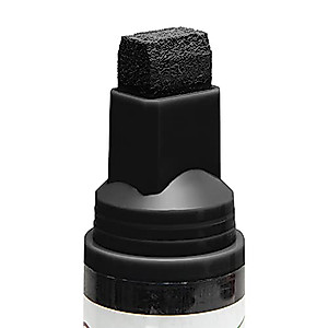 Glass Pen Window Marker: Liquid Chalk Markers for Glass, Car Marker or Mirror Pen with Washable Paint - Car Windows, Storefront Window, Wedding, Parade, Party & Holiday Decorations (Black, Jumbo Tip)