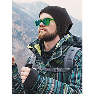 6 Pieces Drawstring Warm Winter Fleece Neck Gaiter Double Layer Neck Warmer Windproof Face Scarf for Men Women (Black, Dark Gray, Army Green)