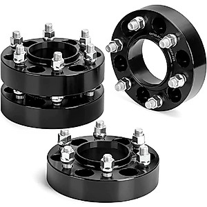 dynofit 6x135 Wheel Spacers for 2004-2014 Ford F150, 1.5 inch(38mm) Thick 87.1mm Hub Bore M14x2.0 Thread Forged Hubcentric 6 Lug Spacers for F-150 Expedition Navigator 2003-2014, Real Forged, 4Pcs