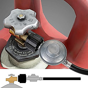 WYNNsky 5 Feet Propane Regulator Hose, Universal Regulator Replacement Parts, QCC1 Connection for Most LP Gas Grill, Heater and Fire Pit Table, Low Pressure