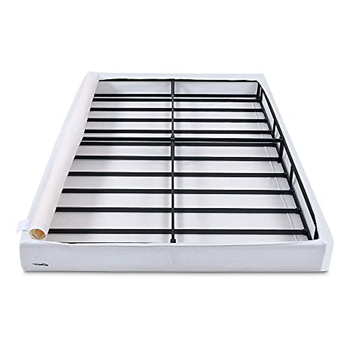 Amazon Basics Smart Box Spring Bed Base, 9-Inch Mattress Foundation - Queen Size, Tool-Free Easy Assembly