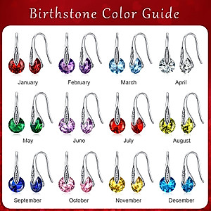 JUSTKIDSTOY March Birthstone Earrings Sterling Silver Celtic Knot Dangle Drop Earrings for Sensitive Ears Cubic Zirconia Hooks Earrings Irish Jewelry Valentine's Gifts for Women Girlfriend Wife