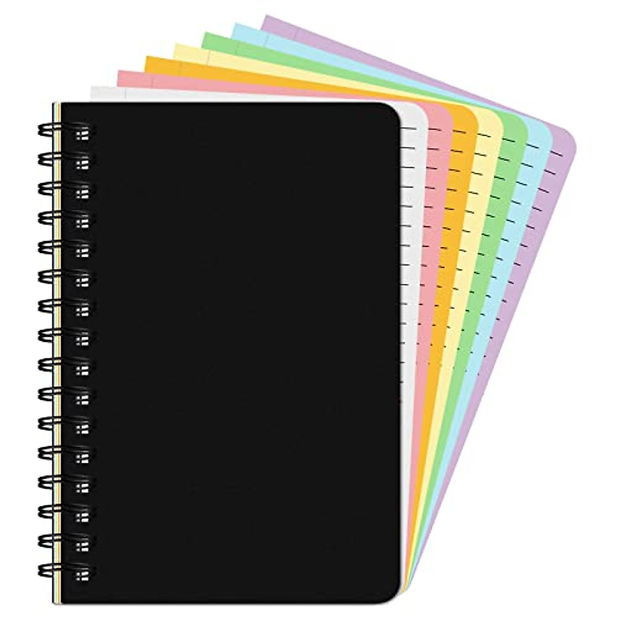 Alopuxi Spiral Notebook, Colored Lined College Ruled Paper, 105 Sheets/210 Pages, 6" x 8.5"