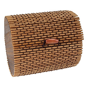 BambooMN Granulated Bamboo Charcoal Odor Absorber Bag in Decorative 4" Brown Cylinder, 4 Sets