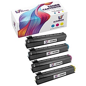 AZ SUPPLIES Compatible Toner Cartridge Replacement for Toshiba T-FC50U T-FC50U-K T-FC50U-C T-FC50U-M T-FC50U-Y E-Studio 2555C 2555CSE 3055C 3055CSE 3555C 3555CSE (Black Cyan Magenta Yellow - 4 Packs)