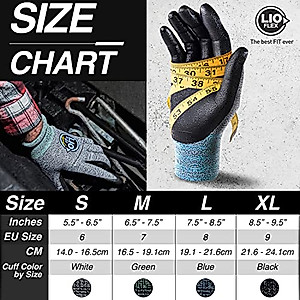 LIO FLEX Touch Screen Gloves - 3 Pairs, Work Gloves Men & Women, Gloves with [10 touchscreen fingers], Safety Work Gloves for Men & Women, Thin, Lightweight, Durable Working Gloves (Grey, M)