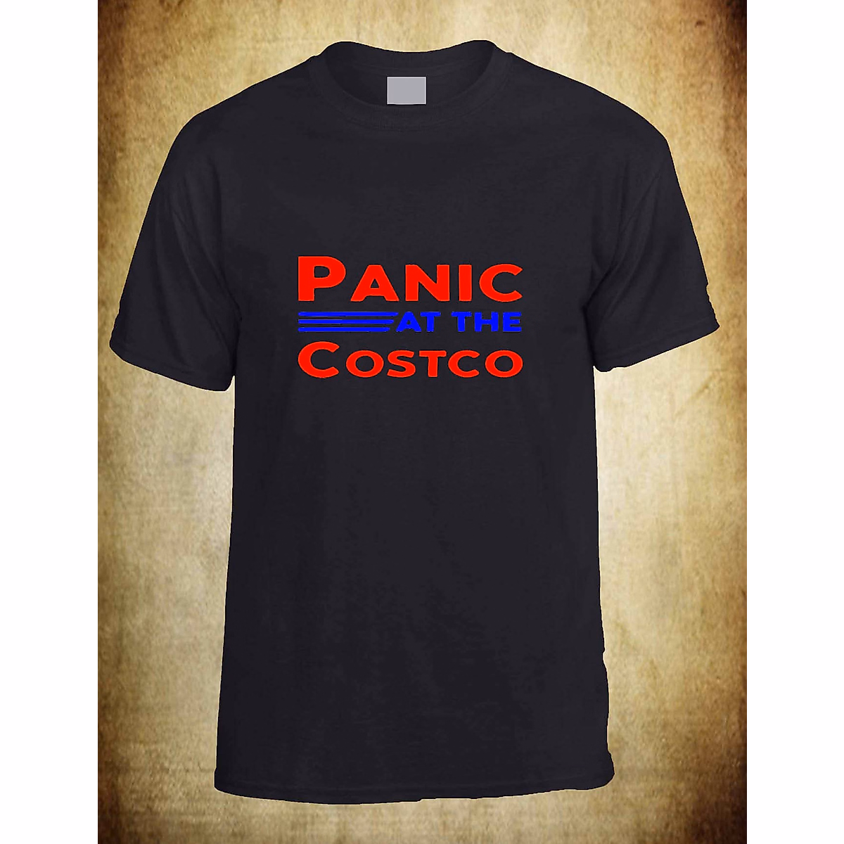 ALLNTRENDS Men's T Shirt Panic At The Costco Funny Toilet Paper Tee Germs Tshirt (M, White)