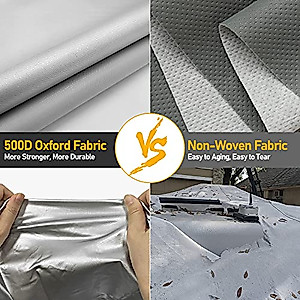 Antook 500D Pop up Camper Cover for 14 15 16ft Trailers, Waterpoof Folding RV Covers, Ripstop Pop-up Motorhome Cover