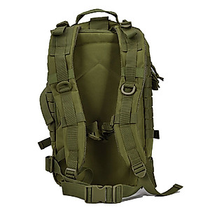 Military Tactical Assault Backpack Small 3 Day Assault Pack Army Molle Bug Bag Backpacks Rucksack Daypack for Outdoor Hiking Camping Hunting Army Green
