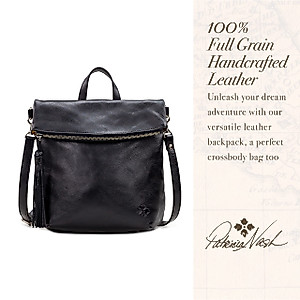 Patricia Nash | Luzille Leather Backpack for Women | Convertible Backpack Tote | Women's Purse Backpack, Black