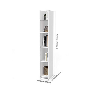 Bestar Small Space 10“ Narrow Shelving Unit in White