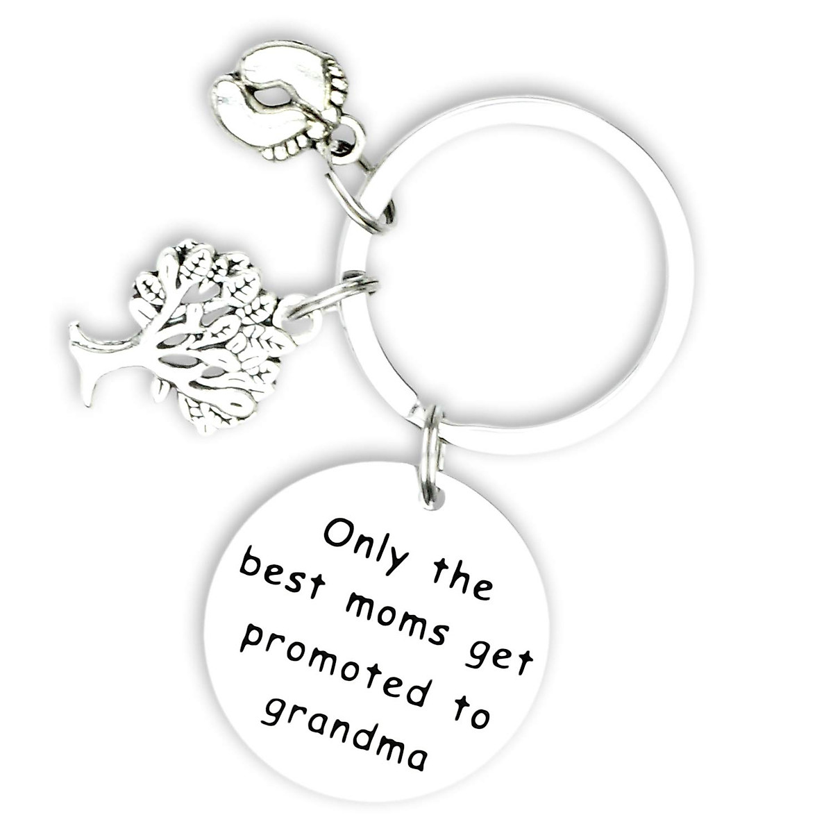 Kivosliviz Grandma to be Gifts Keychain Only The Best Moms Get Promoted to Grandma Key Chain Your Going to be a Grandma Keychain