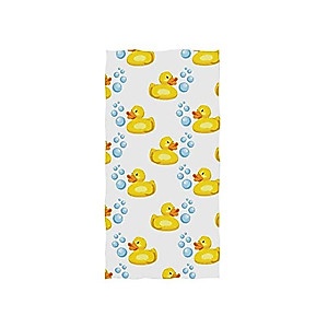 ALALAL Guest Hand Towels for Bathroom Yellow Rubber Ducks Decorative Fingertip Towels Absorbent Soft Towels for Hotel Kitchen Spa Gym Yoga 27.5x15.7 inch