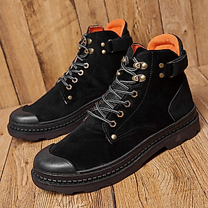 Fheaven Men's Plus Waterproof Hiking Boot Breathable Winter Plus Velvet Warm Casual Sneakers Outdoor Hiking Shoe