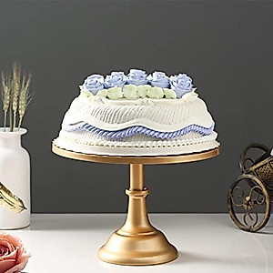 SUPERELE 3 Piece Gold Cake Stand Set for Dessert Table Display 12" Cupcake Holders 10" Round Iron Cake Stands for Baby Shower Wedding Birthday Party