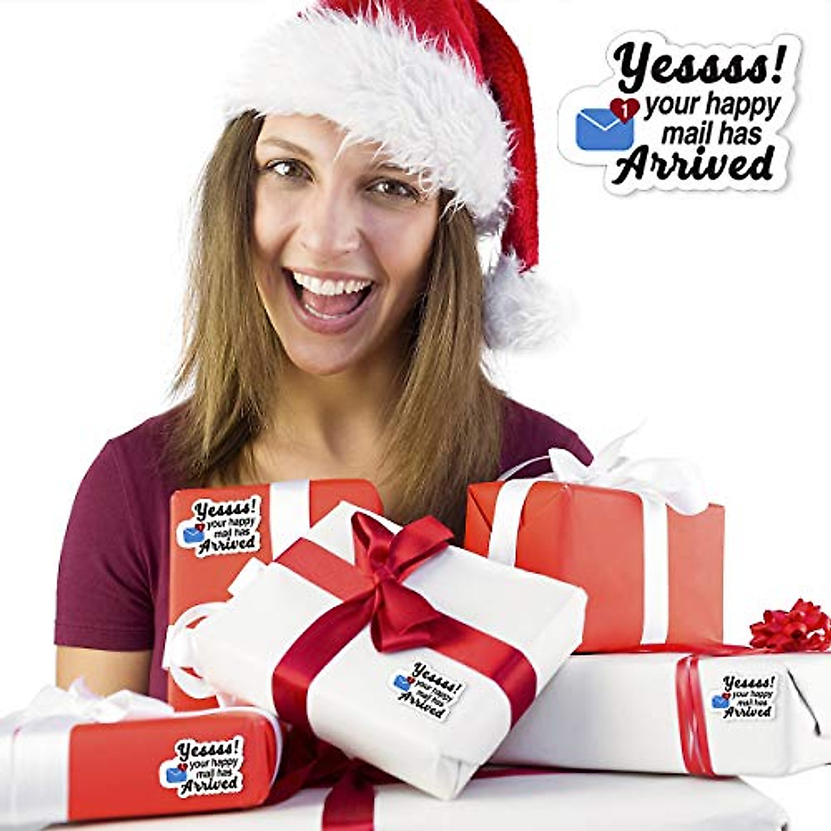 Muminglong 1.5 Inch Thank You Stickers, Small Business, 500 PCS (Your Happy Mail)