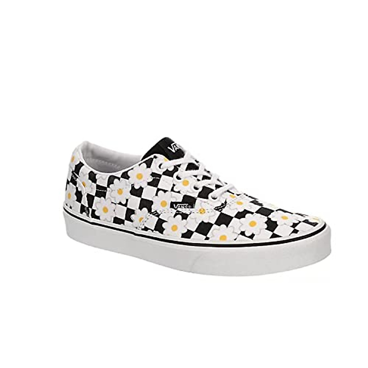 Vans Unisex Doheny Canvas Low Platform Sneaker - Flower Checkerboard Multicolor 8.5