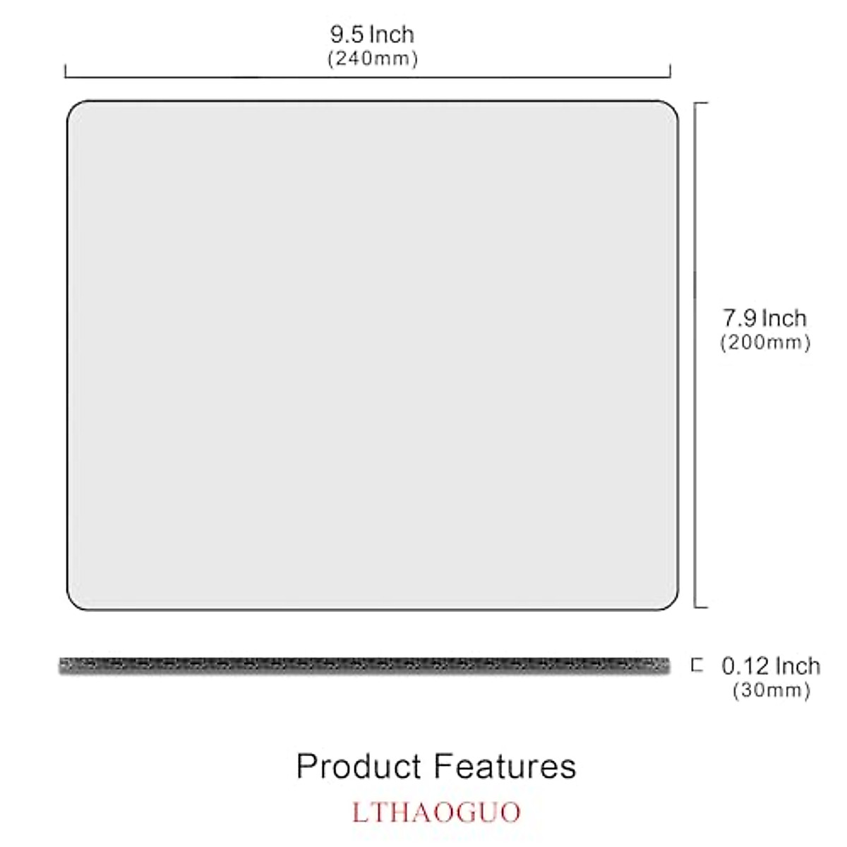 LTHAOGUO Mouse Pad, Butterfly Daisy on Wooden Personality Design Mousepad Waterproof Anti-Slip Rubber Base Office Decor Mousepad for Women Men, Laptop, Computers, 9.5 x7.9 inch, Rustic White Flower