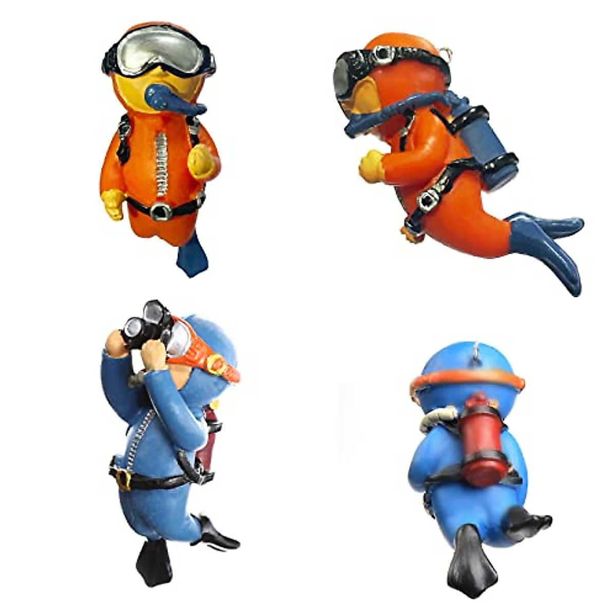 SUPTEC 2-Pack Floating Fish Tank Decorations Cute Little Diver Aquarium Decoration Aquarium Accessories Fish Playmate for Fish Tank Suitable for All Kinds of Fish and Fish Tanks Swimming Pool