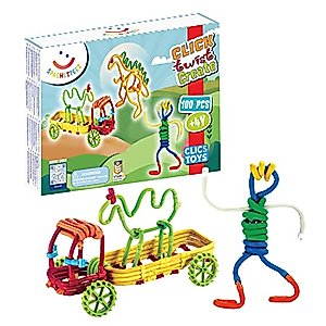 spaghetteez Craft kit for Kids from 4 Years, Sensory Toys for Boys and Girls, Ideal as a Gift, Flexible Construction Toys for Arts and Crafts in a Set of 100 Pieces