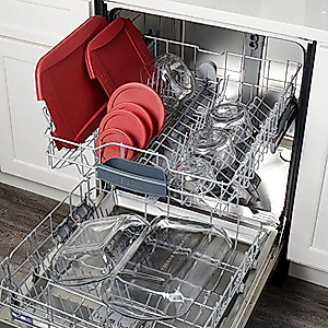 Anchor Hocking SnugFit Glass Food Storage and Embrace Baking Dish, 12 Piece Set, Cherry