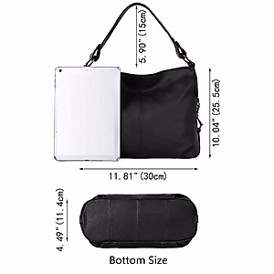 YALUXE Genuine Leather Shoulder Bag Stylish Womens Crossbody Travel Top-Handle