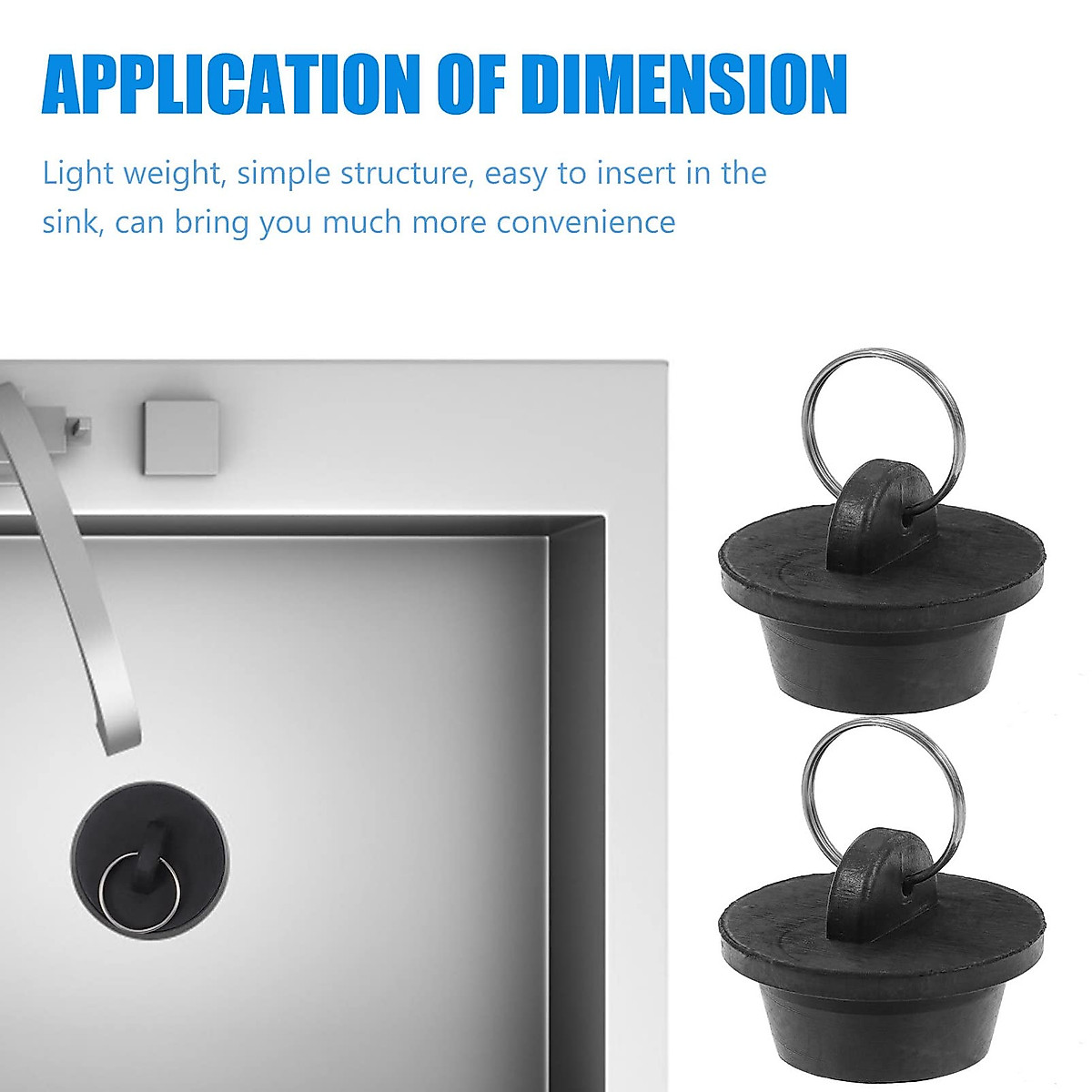 Housoutil 5pcs Sink Plug Bathtub Drain Sink Stopper Kitchen Drain Bathtub Plug Washbasin Plug Bath Tub Drain Plug Tub Drain Stopper Bathroom Sink Stopper Tub Stopper Car Dent Remover Rubber