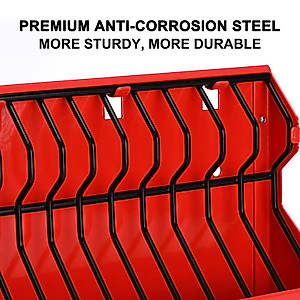 Mayouko 14 Slots Pliers Rack Organizer, For Standard & Smaller Pliers, All Steel, Fits in Toolbox Drawer, Chest, Pegboard, Tilt Feature