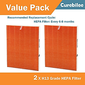 116131 True HEPA Replacement Filter I Compatible with Winix C555 Air Cleaner Purifier, H13 Grade True HEPA Filter Only, Compares to Winix 116131 Filter I (2 Pack)